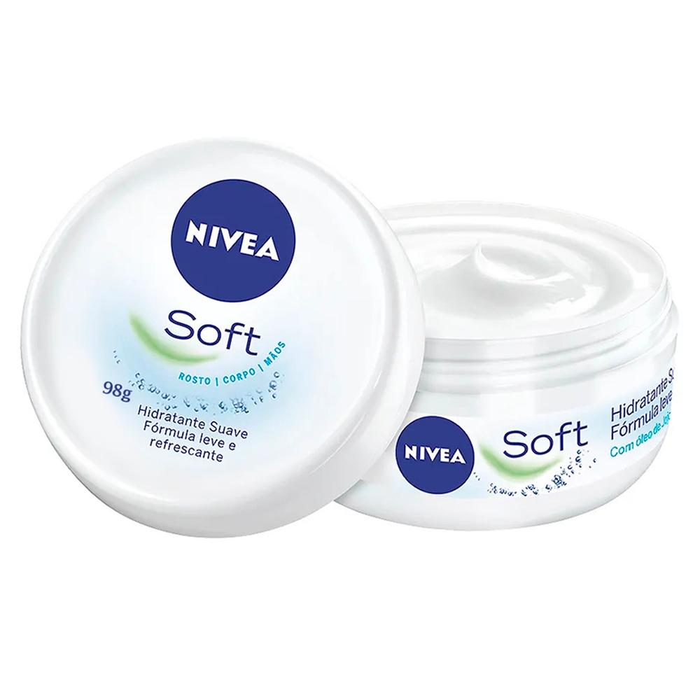 nivea soft creme para rosto corpo mãos com óleo de jojoba com vitamina ...