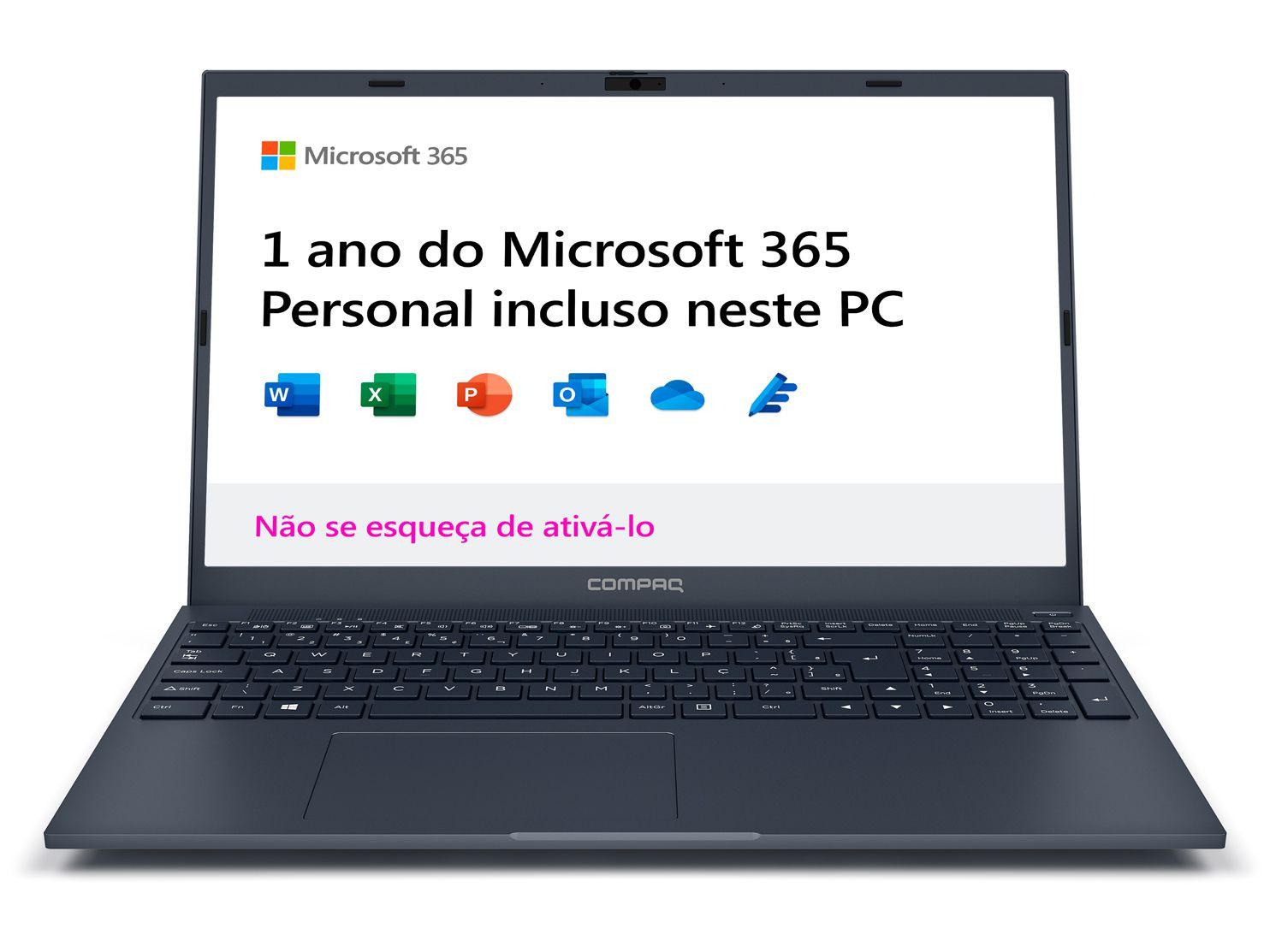 Notebook Compaq Presario Snapdragon 7c 4GB 128GB UFS 15,6” HD Windows 11