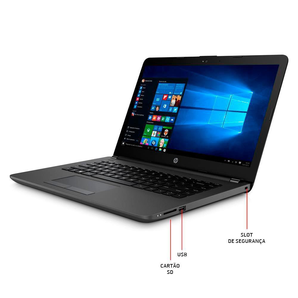 Notebook HP 246 G6 14” Intel Core i3-7020U 4GB HD 500GB Windows 10 Home ...