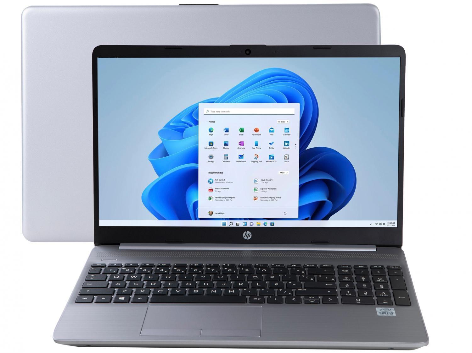 Notebook HP Intel Core i3 8GB 256GB SSD 15,6” HD Windows 11 256 G8