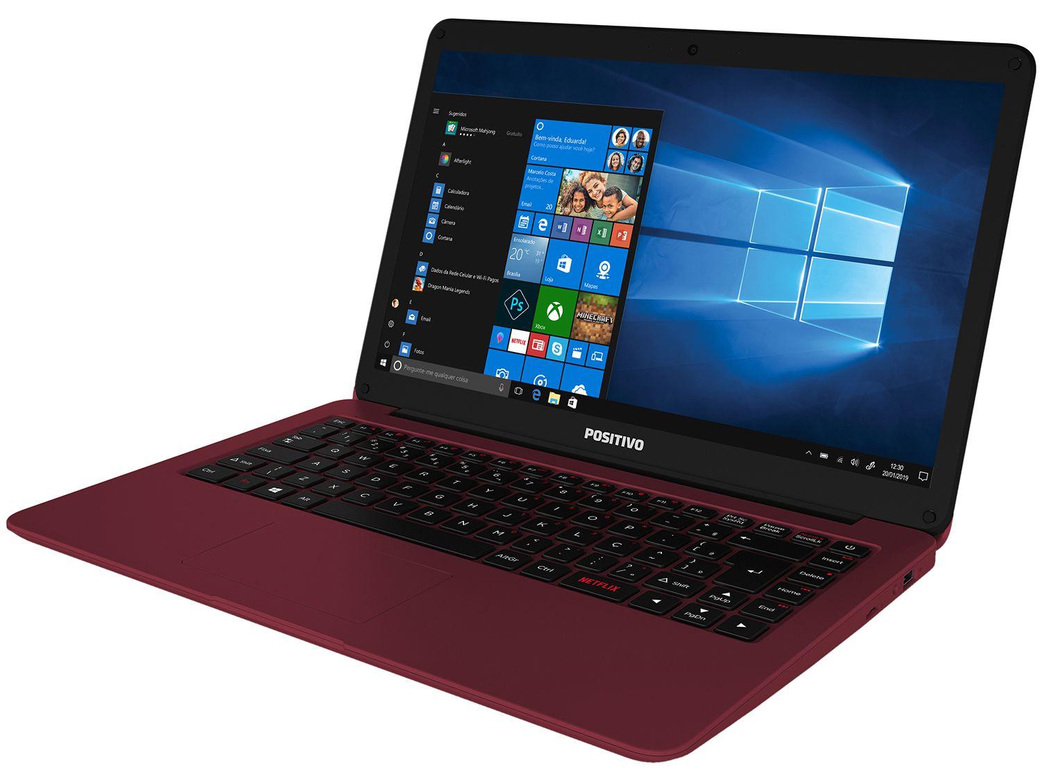 Notebook Positivo Motion Red C41TB Intel Dual Core 4GB 1TB 14” Windows 10