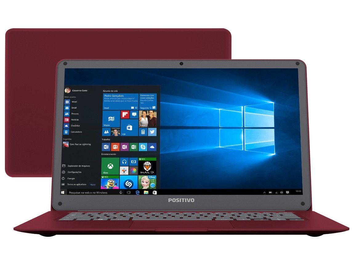 Notebook Positivo Motion Red Q 232A Intel Quad Core 2GB 32GB LED 14 ...