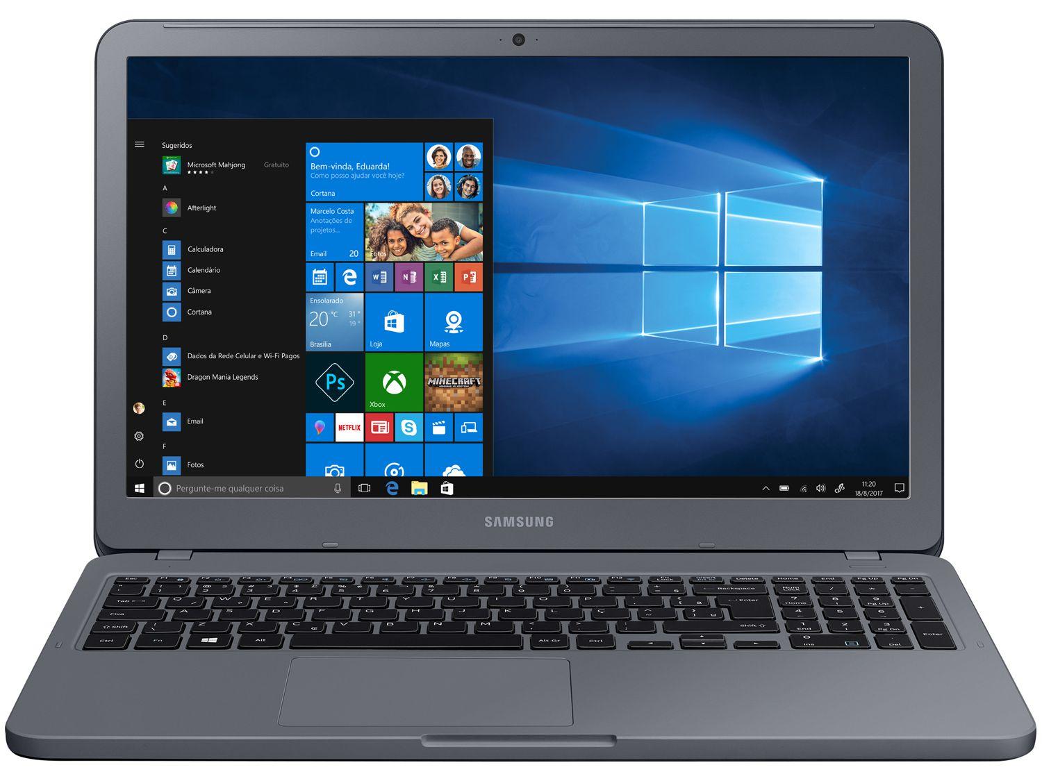 Notebook Samsung Essentials E20 Intel Dual Core - 4GB 500GB 15,6 ...