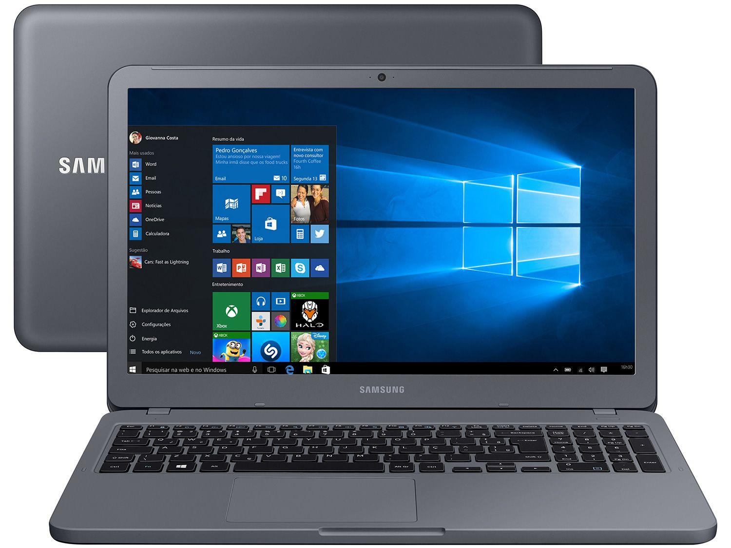 Notebook Samsung Essentials E20 Intel Dual Core - 4GB 500GB 15,6 ...