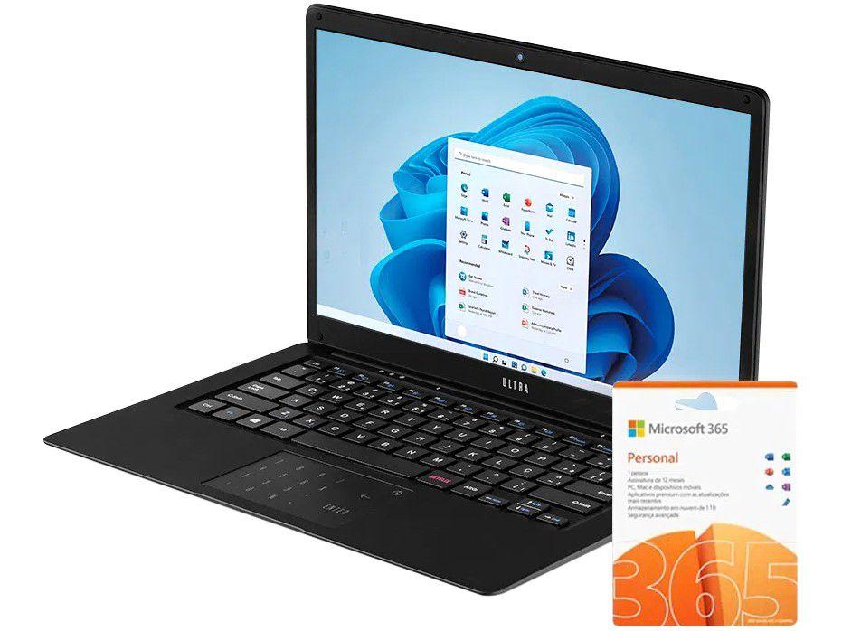 Notebook Ultra Intel Celeron 4GB 120GB SSD 14” Full HD Windows 11 ...