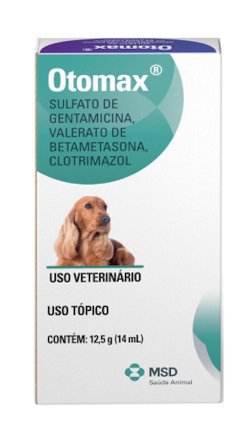 Otomax 12,5 g Tratamento Otite Msd - Otológico - Magazine Luiza
