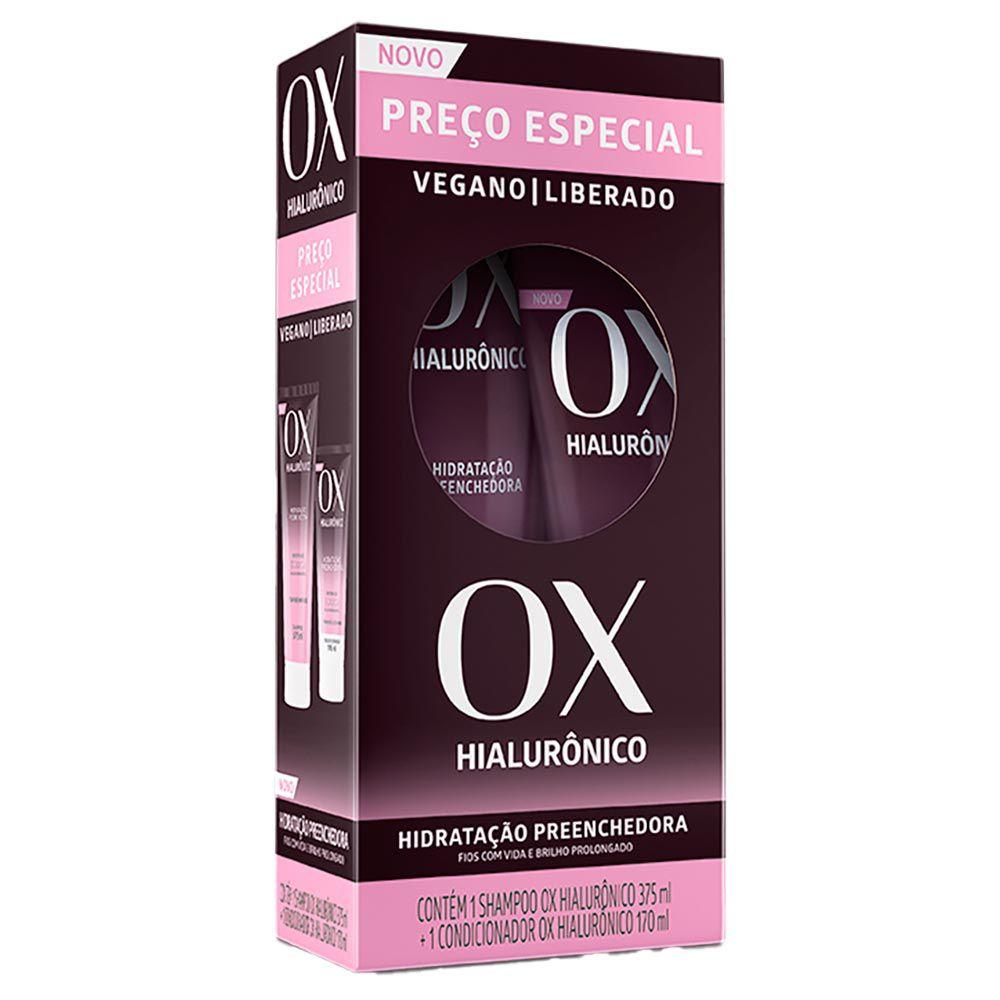 OX Cosméticos Hialurônico Hidratação Preenchedora Kit Shampoo ...