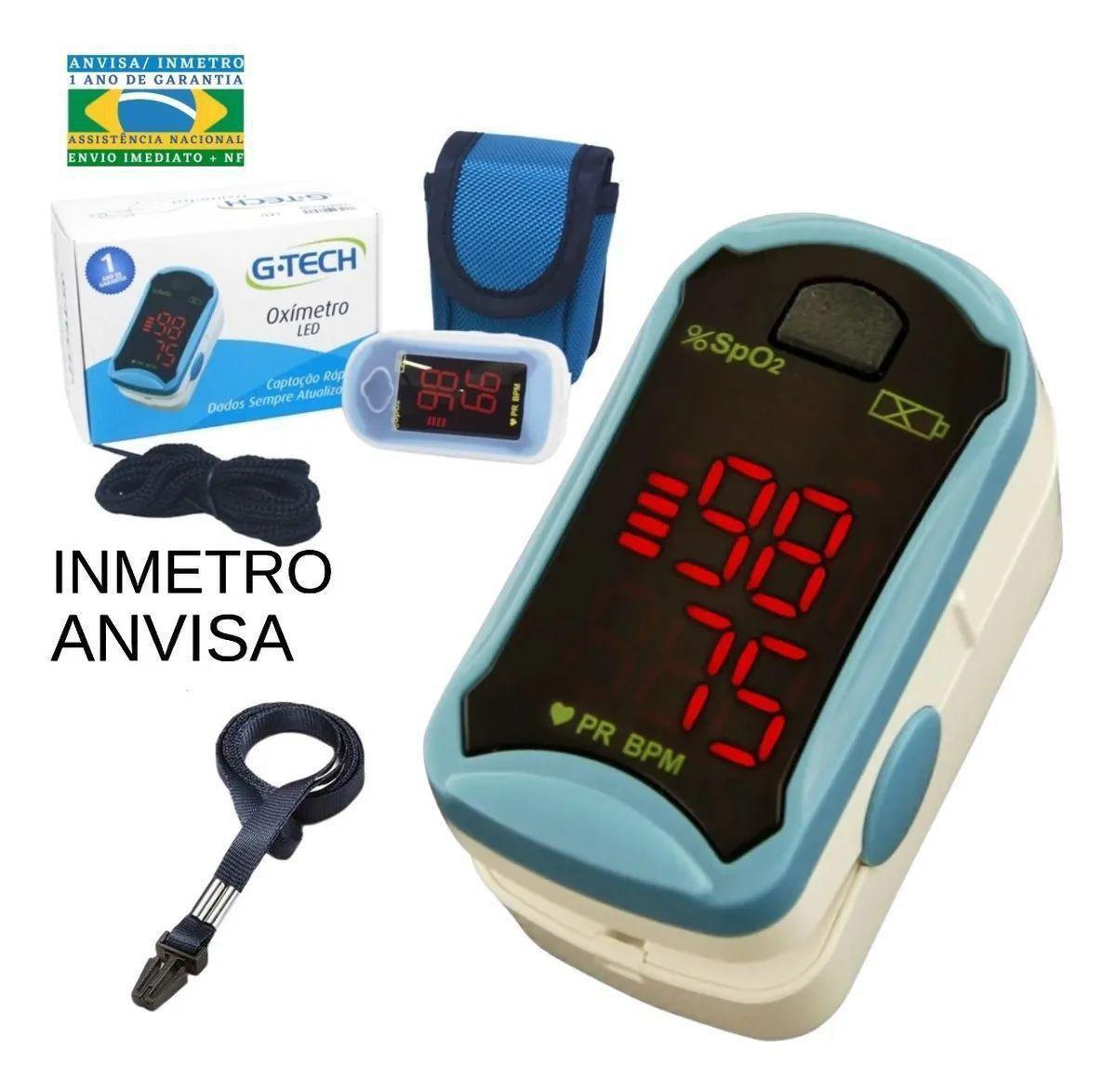 Oximetro De Medir Saturação De Oxigenio Digital Com Selo Do Inmetro e ...