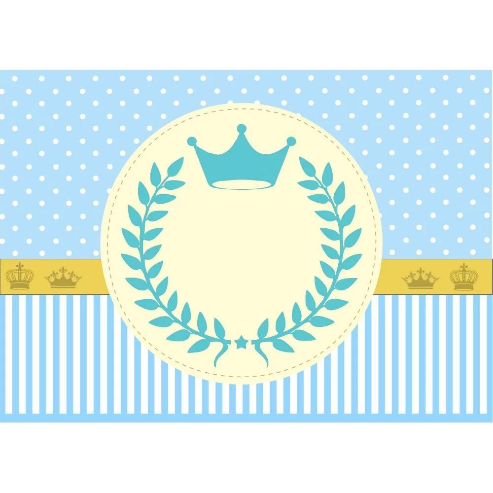 Painel de Tecido Sublimado Coroa Azul Realeza - Fabrika de festa ...