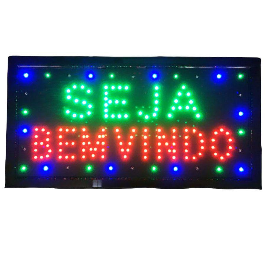 Painel Luminoso Letreiro Seja Bem Vindo LED LE-2005 Lelong - Painel de ...