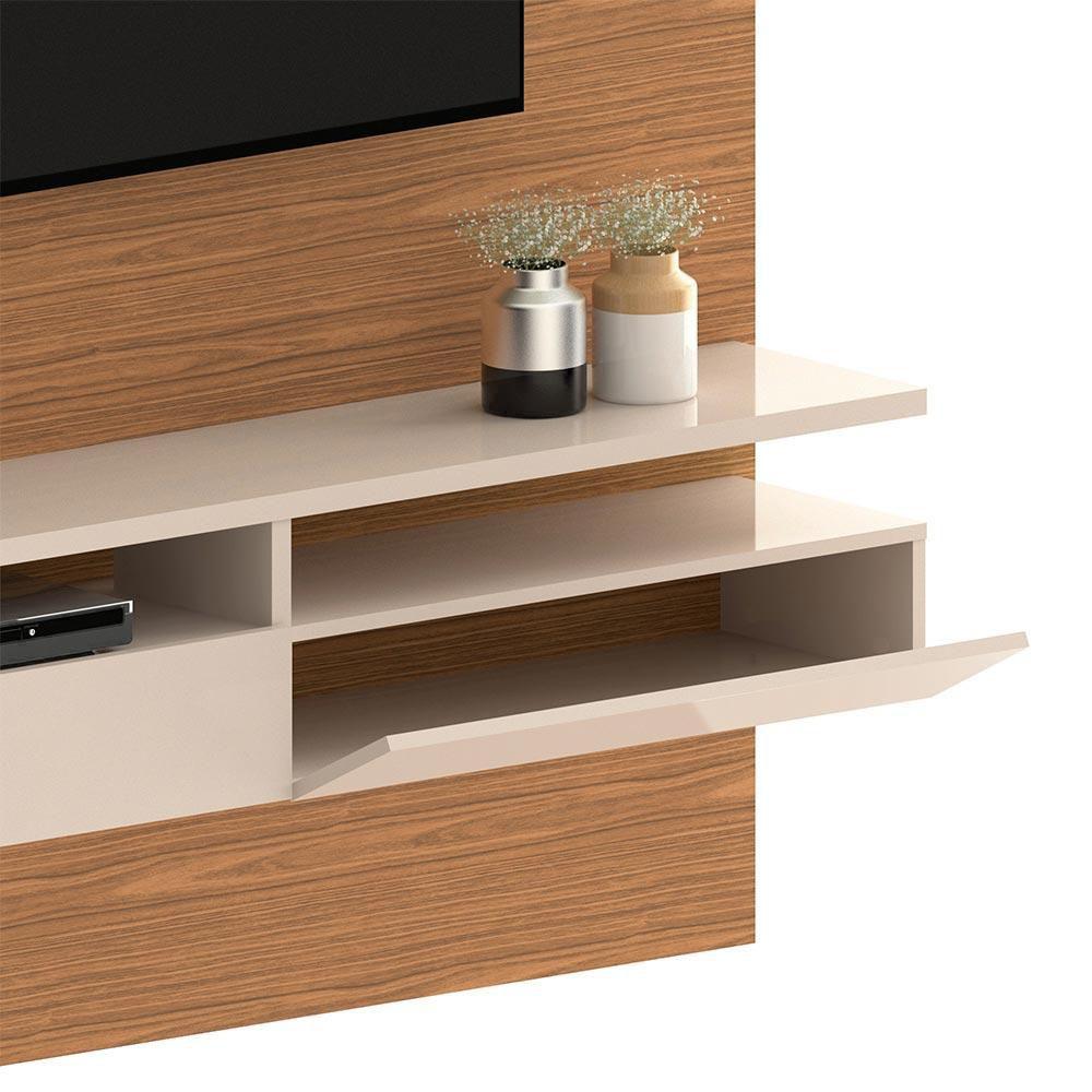 Painel Para Sala TV 55 Polegadas Noce Off White Casa D - Painel para TV ...