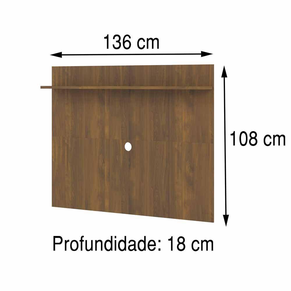 painel para tv 42 polegadas com 1 prateleira largura 136 cm altura 108 ...