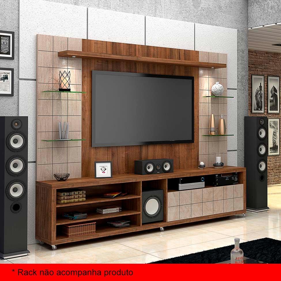 Painel para TV 50 Polegadas Atenas Carvalho Évora e Santana 240 cm ...