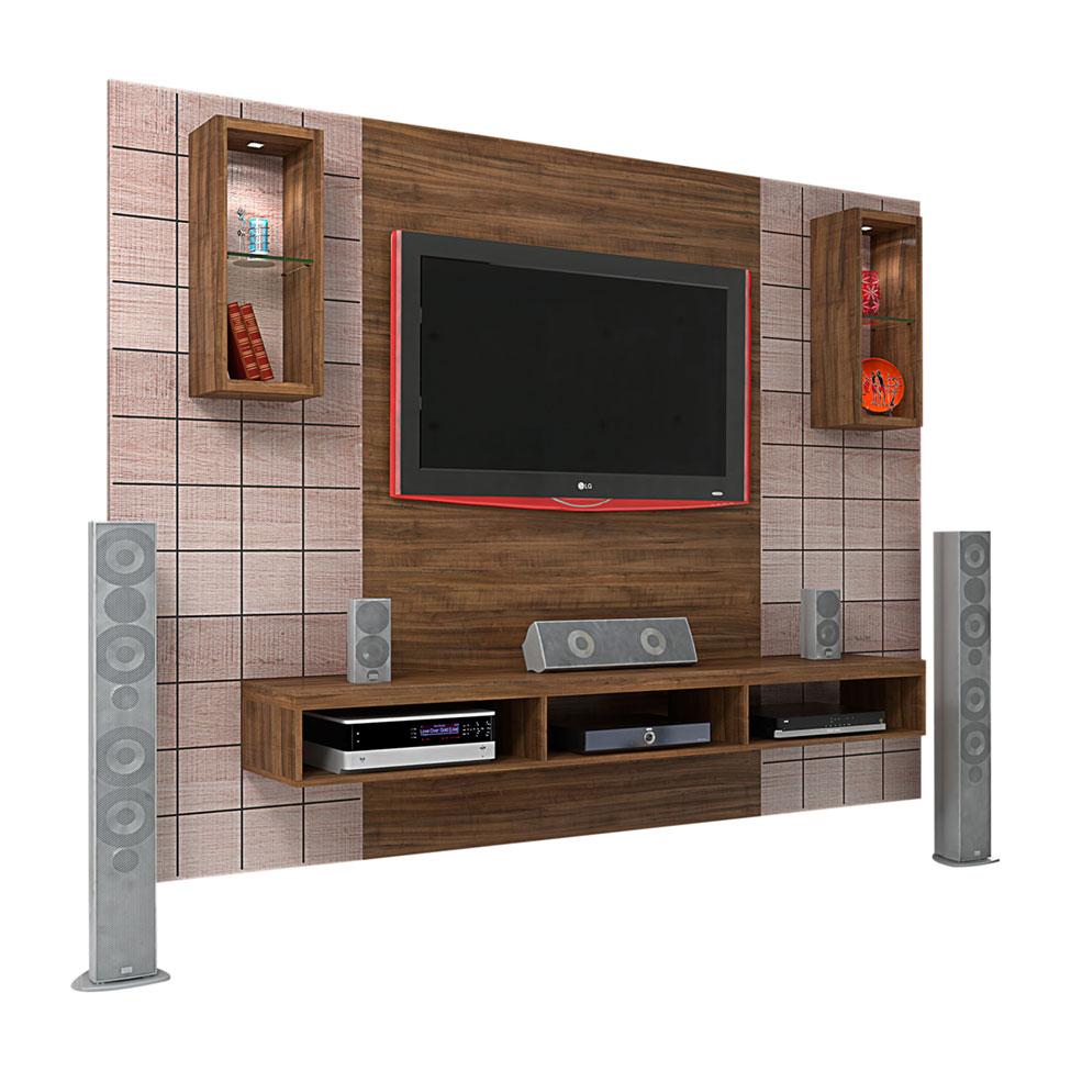 Painel para TV 50 Polegadas Honduras Ameixa Negra e Santana 240 cm ...