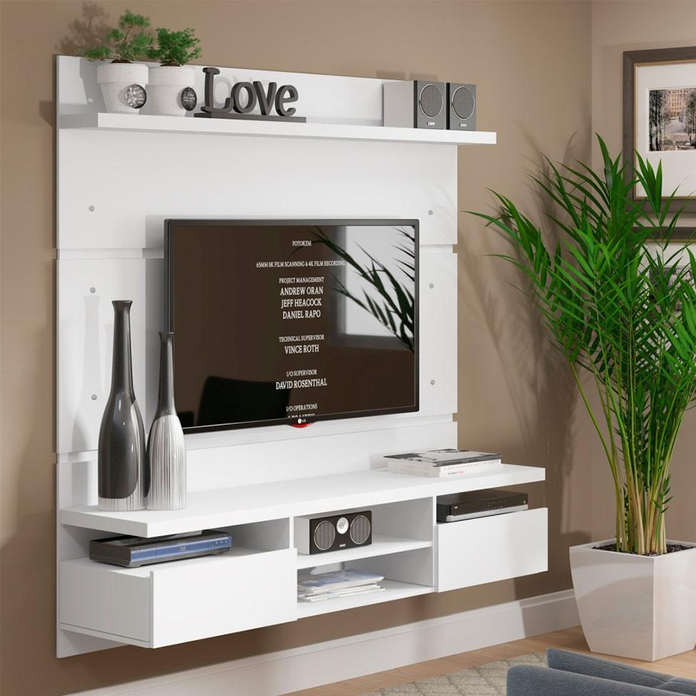 Painel para TV 50 Polegadas Live Branco 160 cm - Mobly - Painel para TV ...
