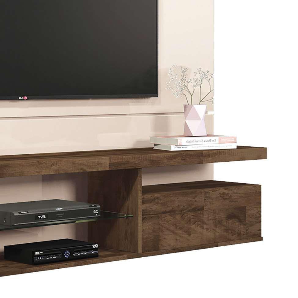 Painel para TV 55 Polegadas Livin Off White e Deck 181 cm - Hb Móveis ...