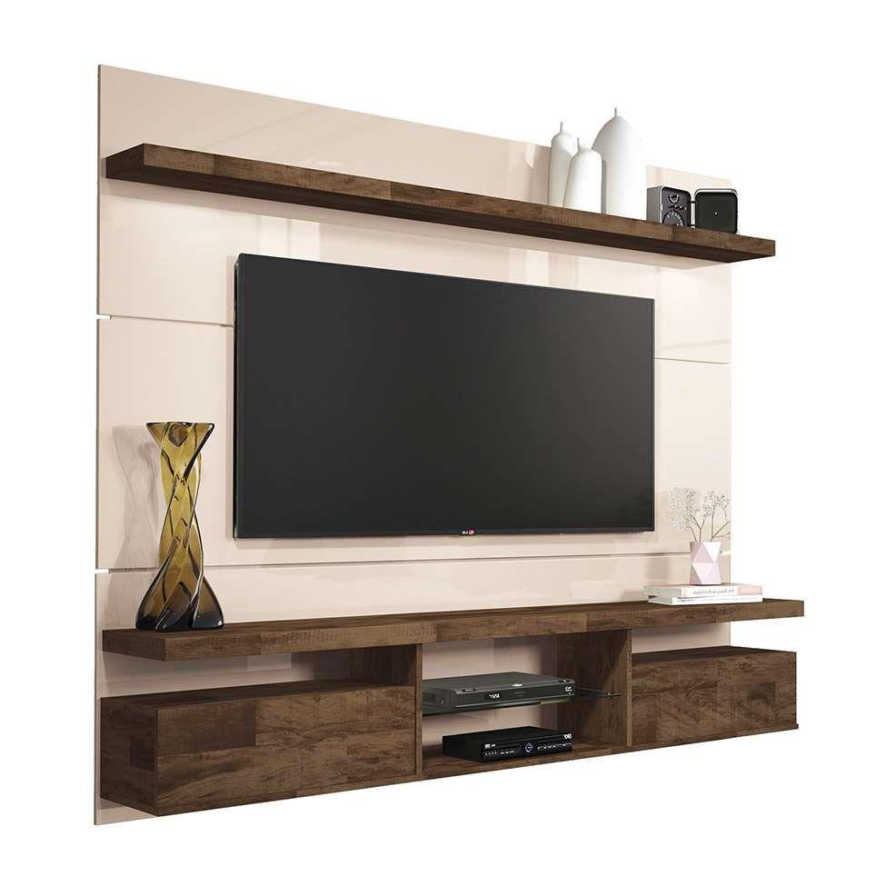 Painel para TV 55 Polegadas Livin Off White e Deck 181 cm - Hb móveis ...