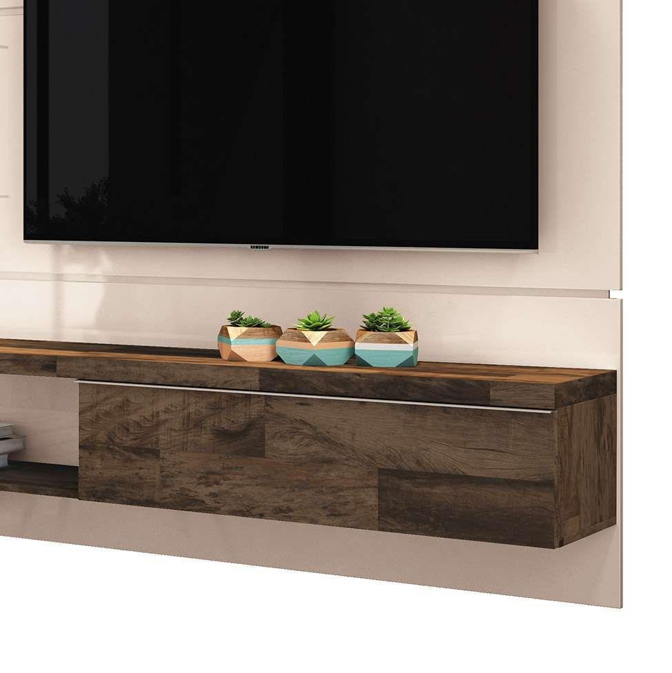 Painel para TV 55 Polegadas Ores Off White e Deck 181 cm - Hb Móveis ...