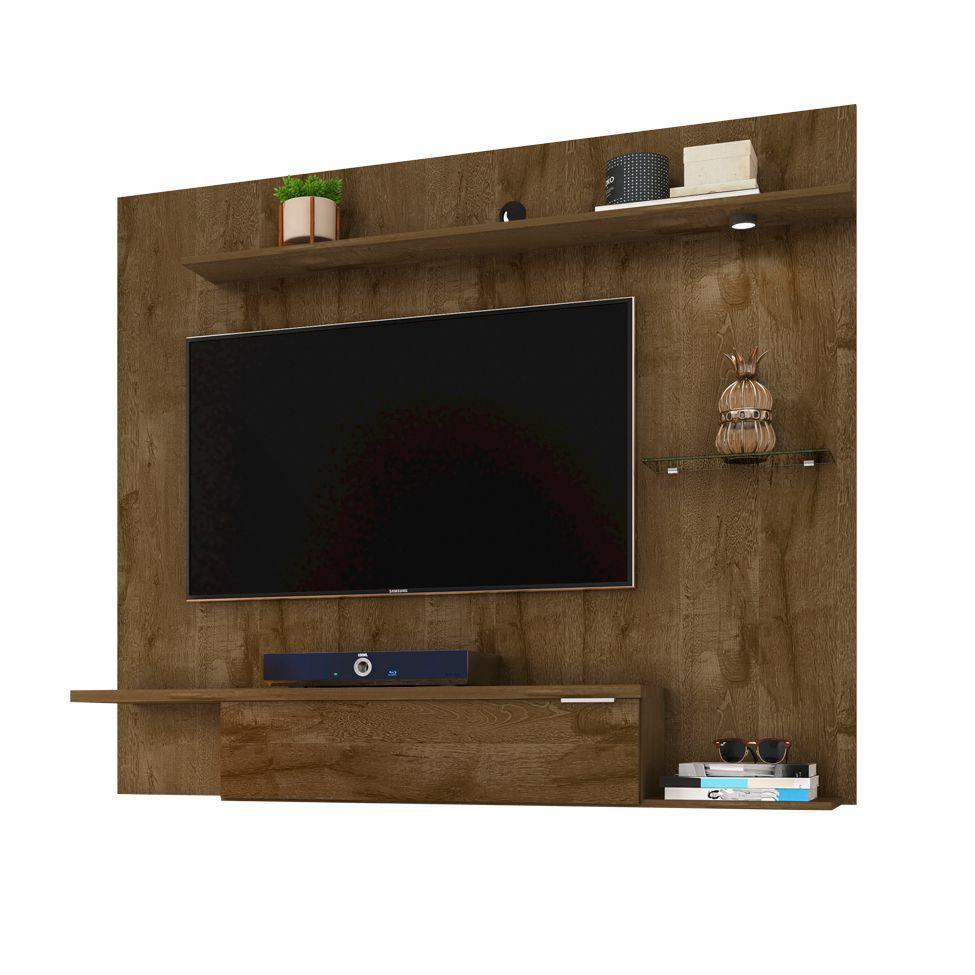 Painel para TV 55 Polegadas Ubatuba Madeira Rústica - Móveis Bechara ...