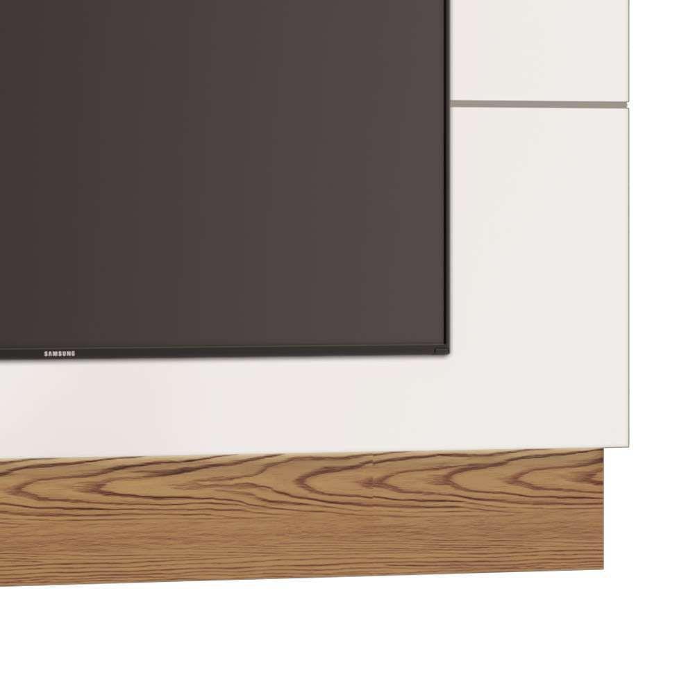 Painel Para TV 60 Polegadas Classic II Off White com Freijó Touch - Imcal - Painel para TV ...