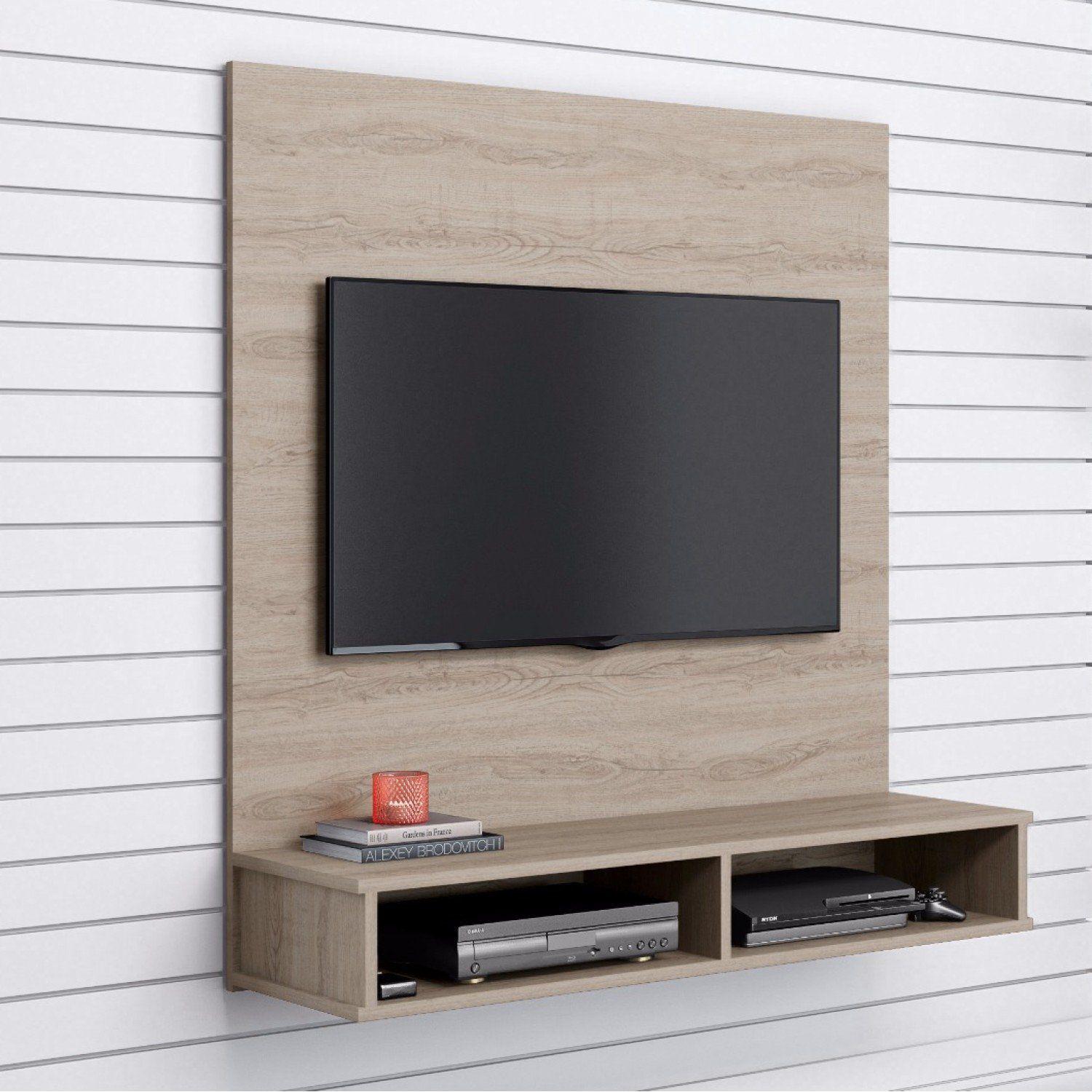 Painel para TV até 43 Polegadas com Nicho e Prateleira Fit Belaflex Carvalho Viena - Painel para ...