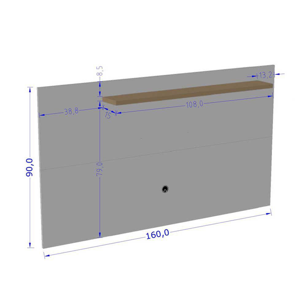Painel para TV Até 50 Polegadas 1 Prateleira Chanel 2075330 Cinamomo ...