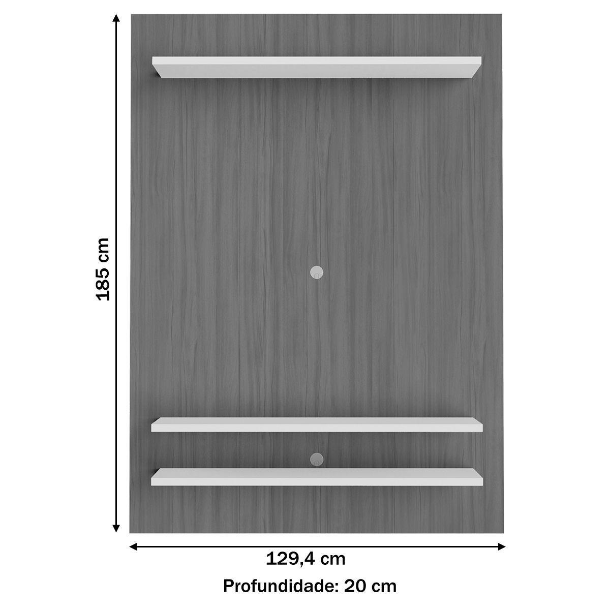 Painel Para Tv Até 50 Polegadas 3 Prateleiras Preto Nt1195 - Notável ...
