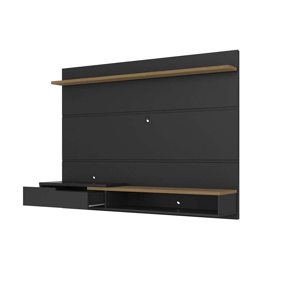 Painel para TV até 50 Polegadas Balaton Preto e Freijó - Olivar móveis ...