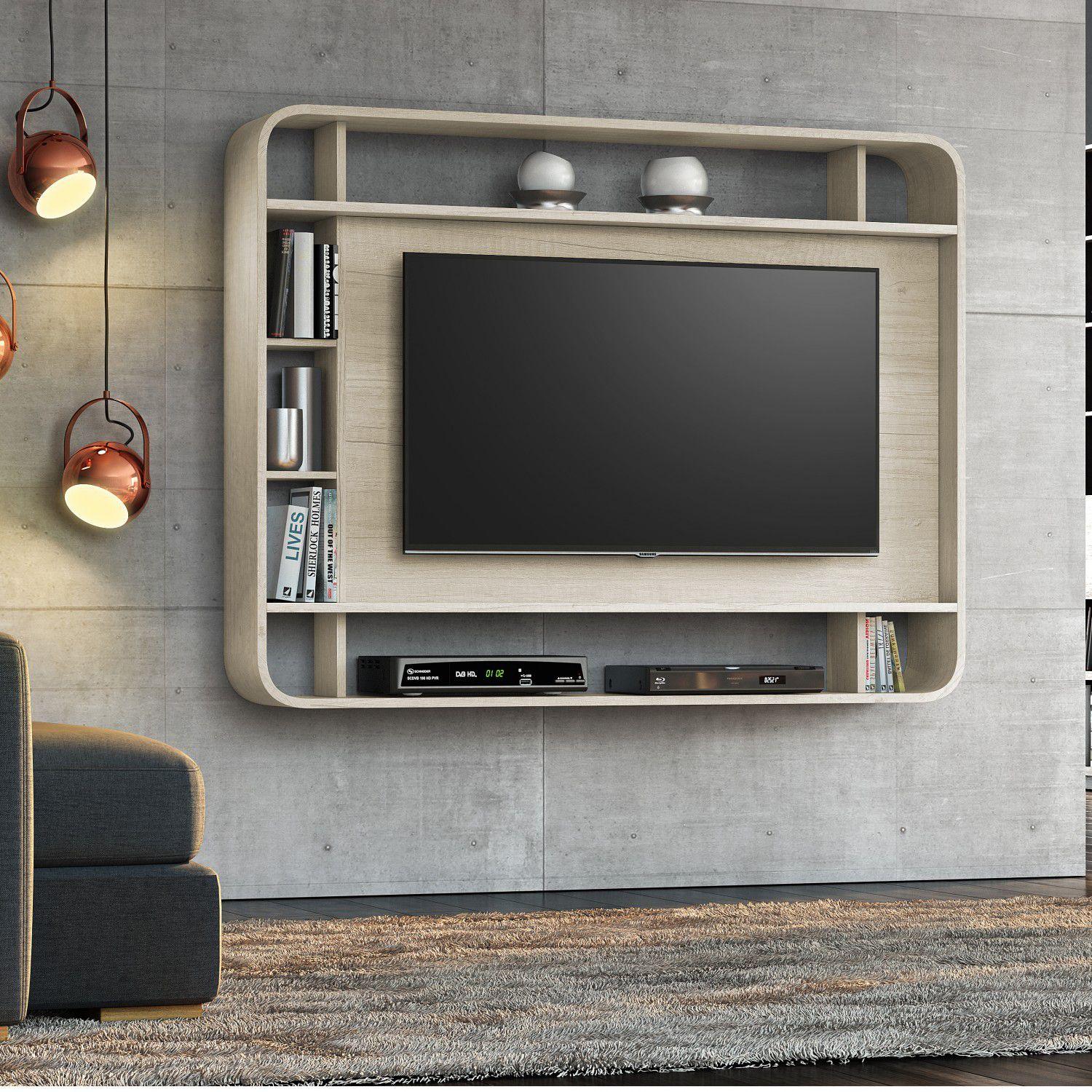 Painel para TV até 50 Polegadas com Nicho Curvo Notável Móveis Mezzo ...