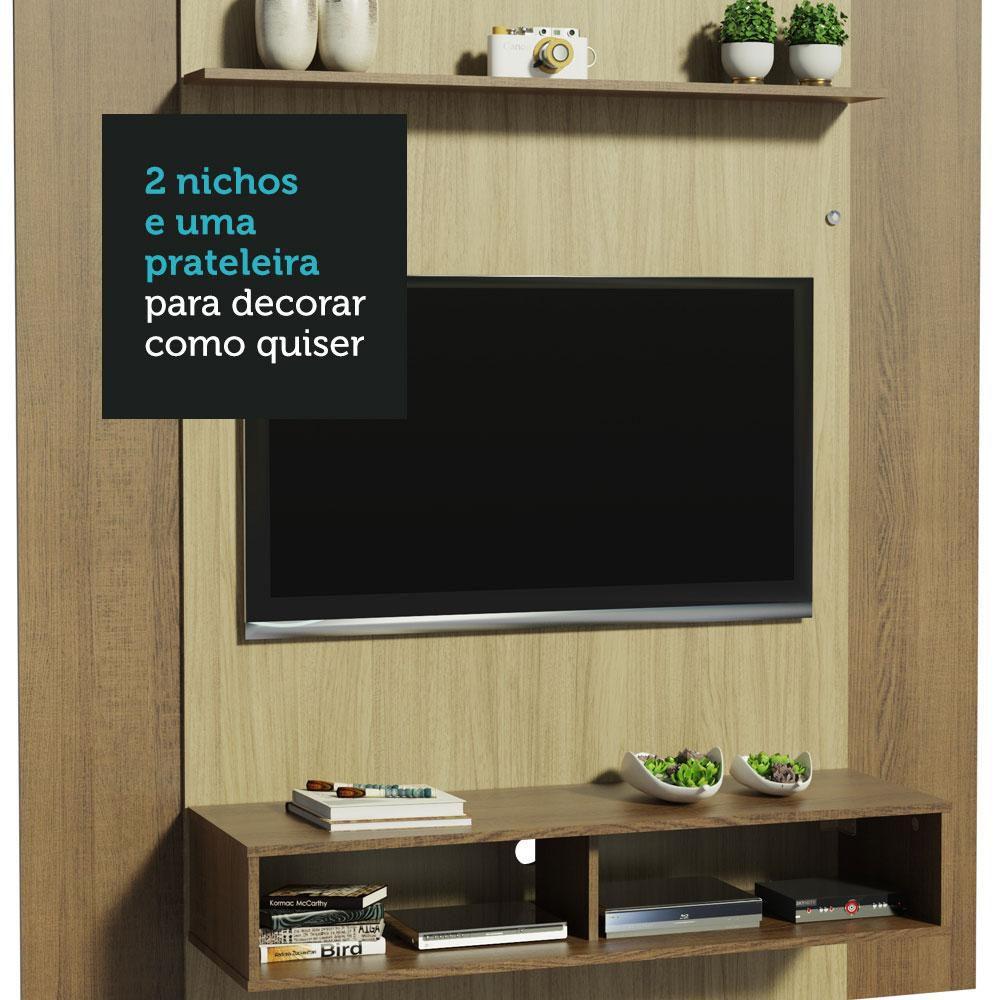 Painel para TV até 50 Polegadas Madesa Arizona 1 Prateleira 2 Nichos ...