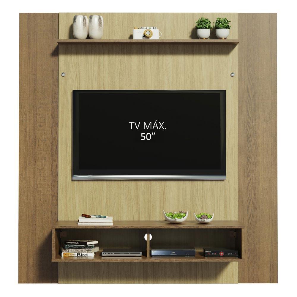 Painel para TV até 50 Polegadas Madesa Arizona 1 Prateleira 2 Nichos ...