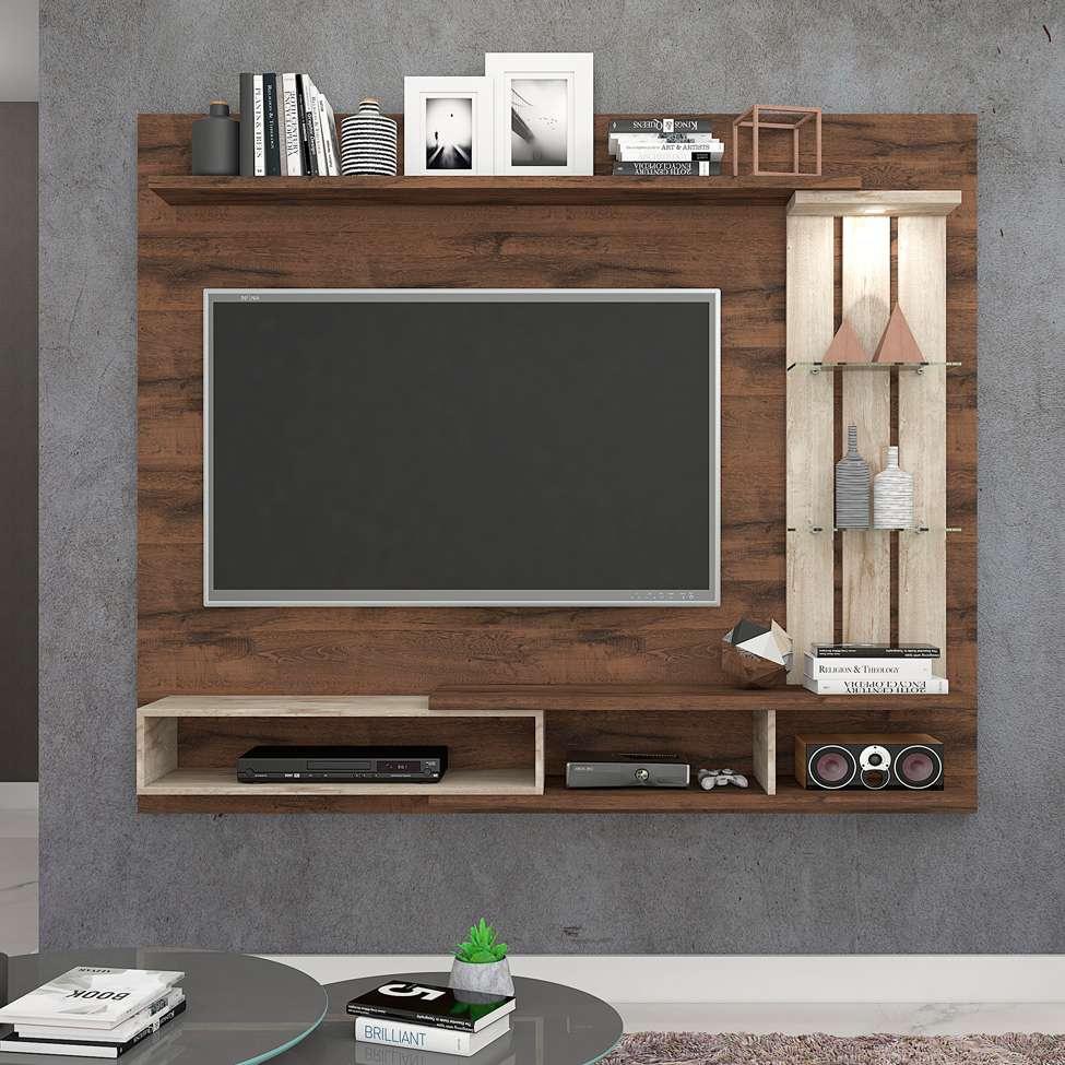 Painel para TV até 50 Polegadas Vitória Café e Rústico - Permobili ...