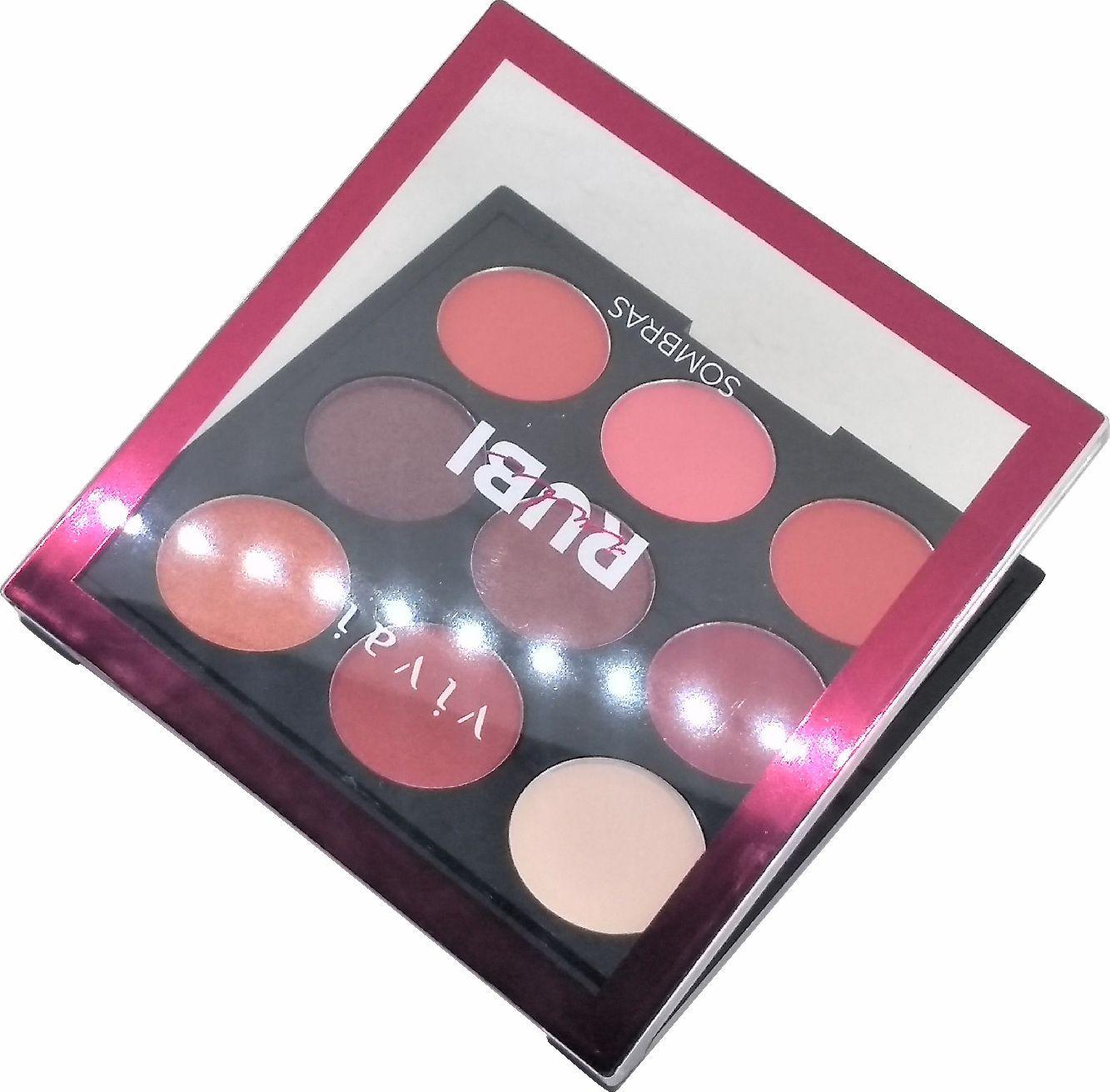 Paleta Sombras 09 cores Extremamente Pigmentadas Rubi Vivai - Paleta de ...