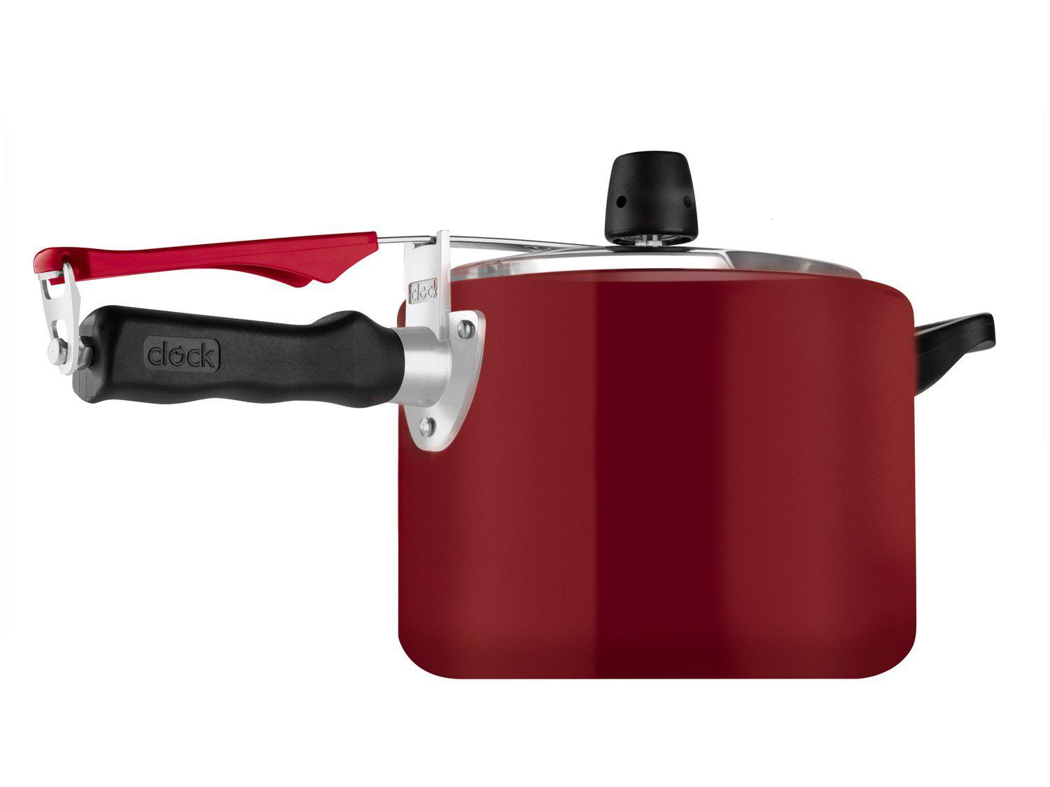 Panela de Pressão Clock PPFI 9295302825 Alumínio - 4,5L Vermelho ...