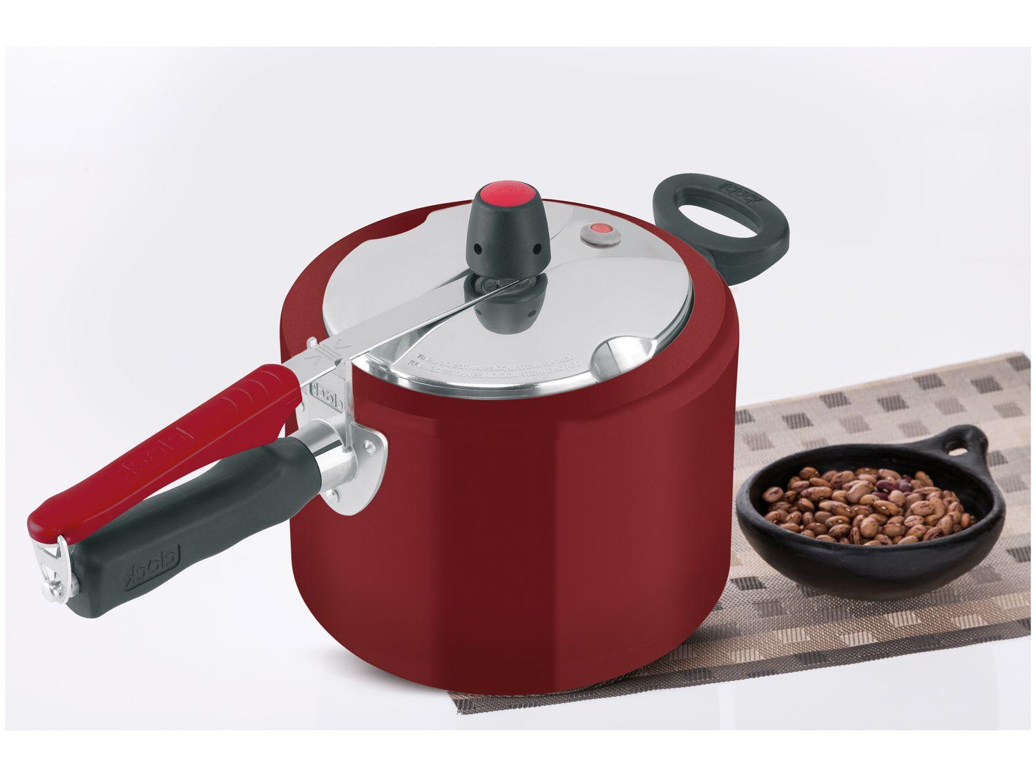 Panela de Pressão Clock PPFI 9295302825 Alumínio - 4,5L Vermelho ...
