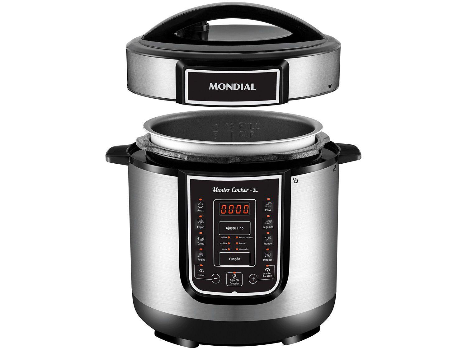 Panela de Pressão Elétrica Digital Mondial Master Cooker Red PE-40 700W ...