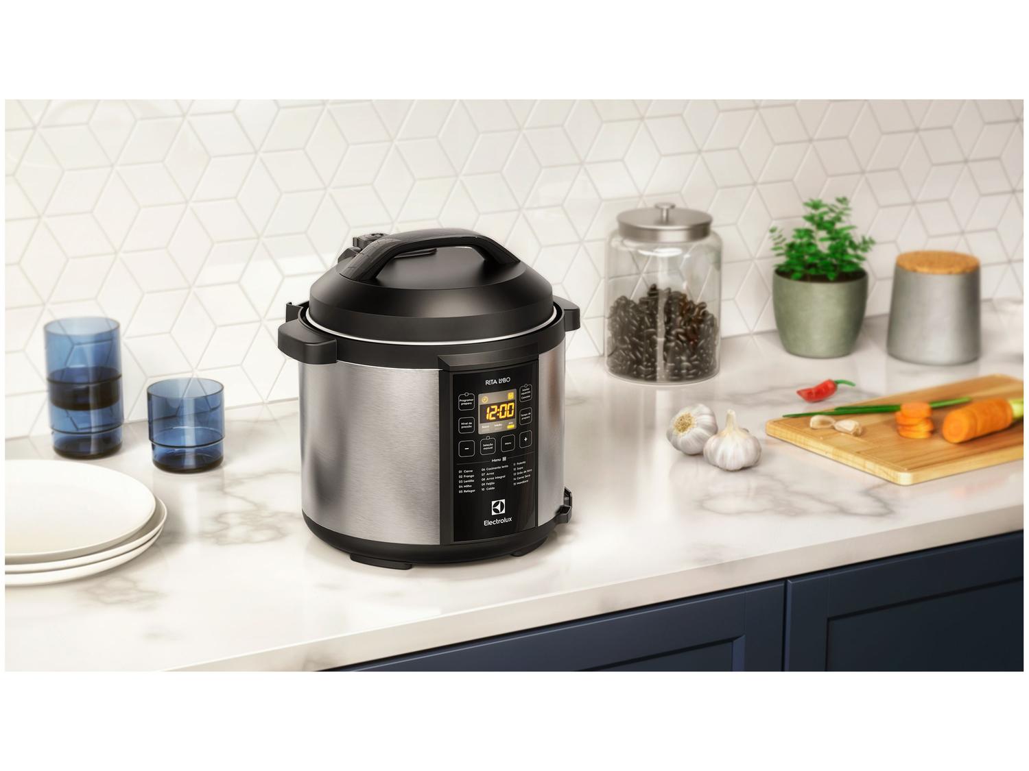 Panela de Pressão Elétrica Electrolux Digital - PCC20 1000W 6L Controle ...