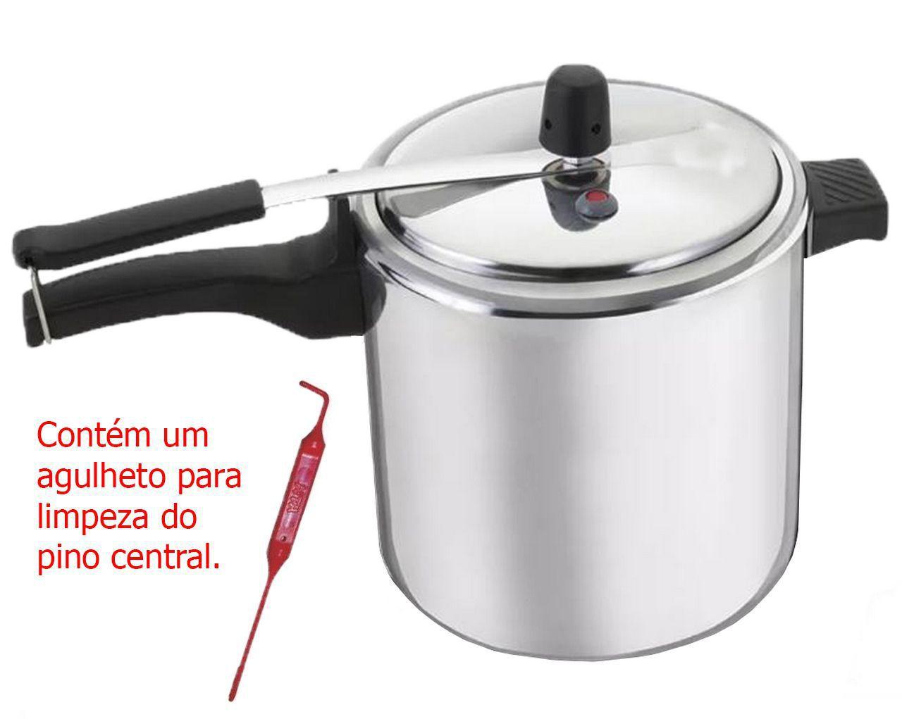 Panela De Pressão Grande Polida 10 Litros Fort Lar Alumínio 9023 ...