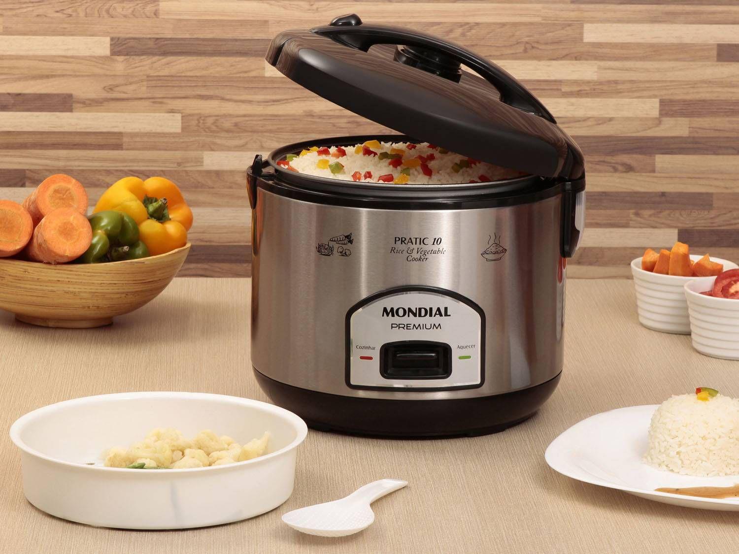 Panela Elétrica Mondial Cooker Premium PE-01 700W - 1,8L - Panela ...