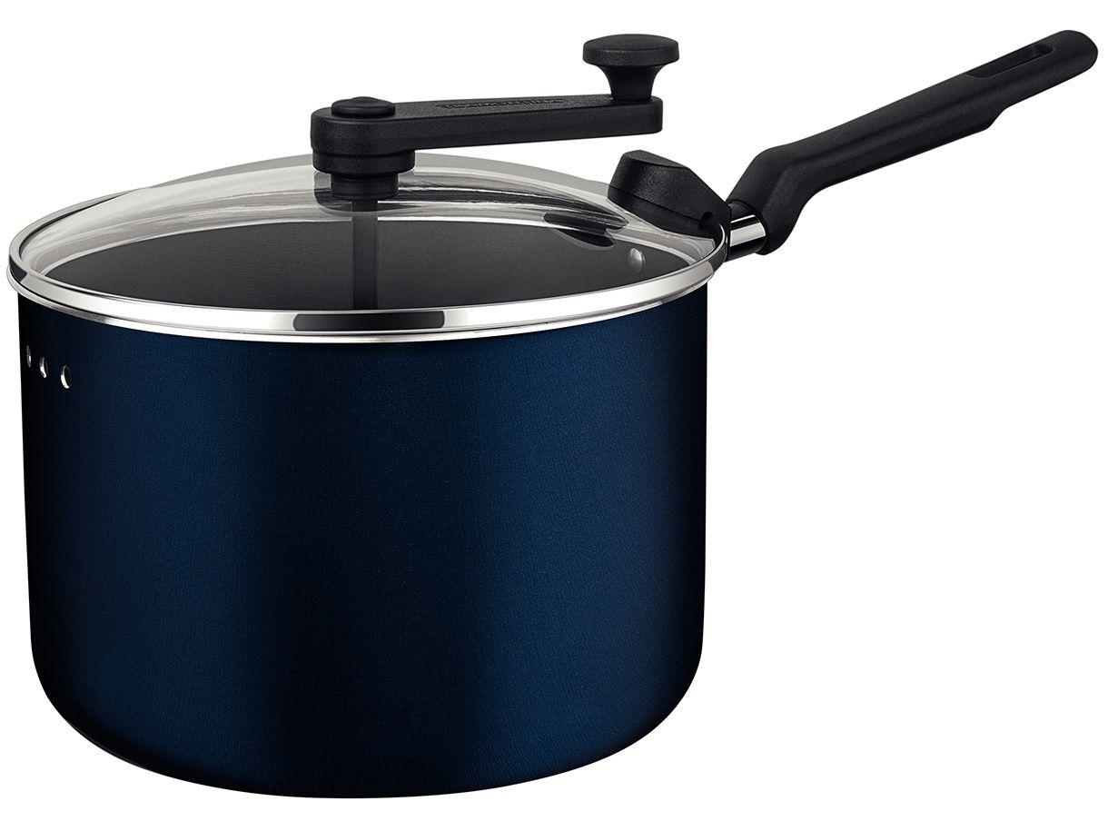 Panela Pipoqueira Tramontina Antiaderente de Alumínio 3,5L 20cm Azul Ravena