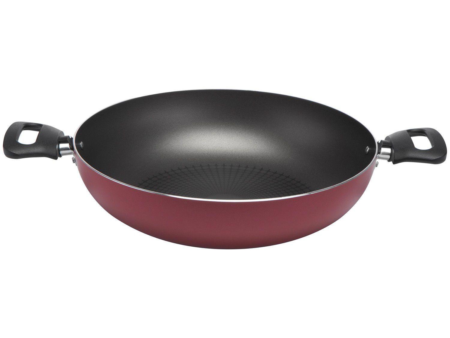 Panela Wok Antiaderente Tramontina De Alumínio Com Tampa Loreto