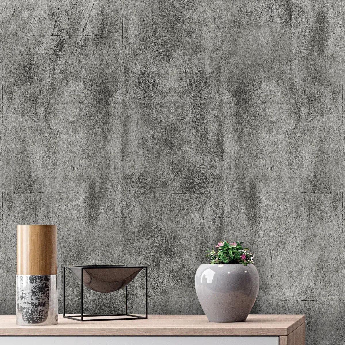 Papel De Parede Chamuscado Aumentado Textura Estética De Cimento
