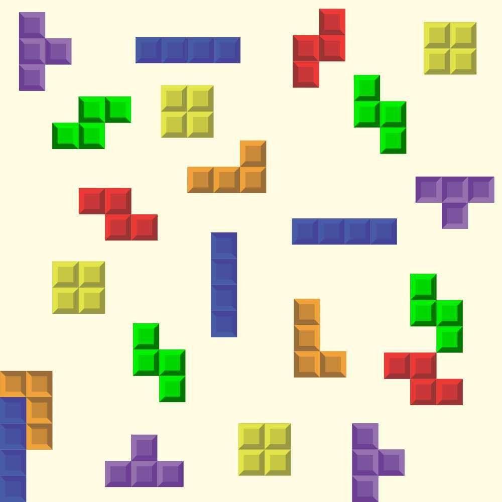 Papel de Parede Tetris - Qcola - Papel de Parede - Magazine Luiza