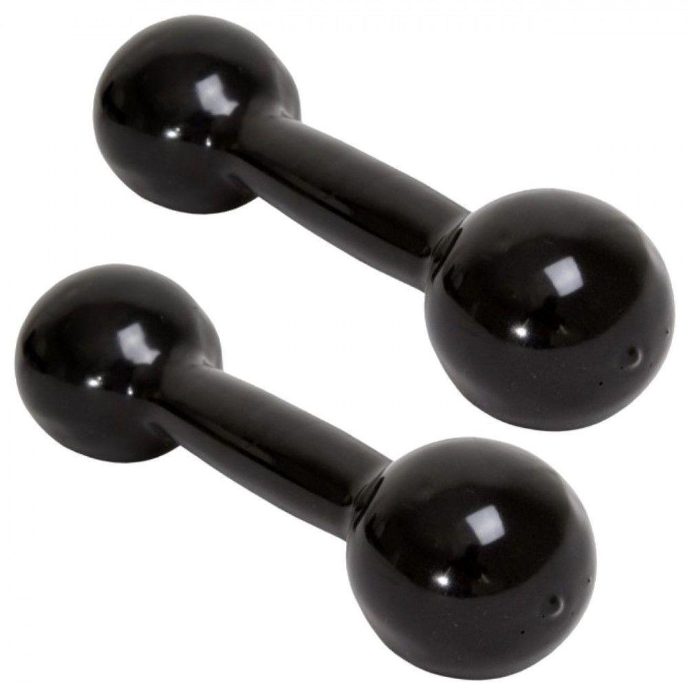 Par de Halteres 10 Kg Cada Emborrachado Preto Mega Peso - Halteres ...