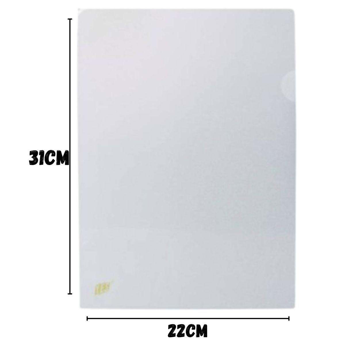 Pasta em L 10 Unidades YES A4 Organizar Documentos Arquivo Transparente ...