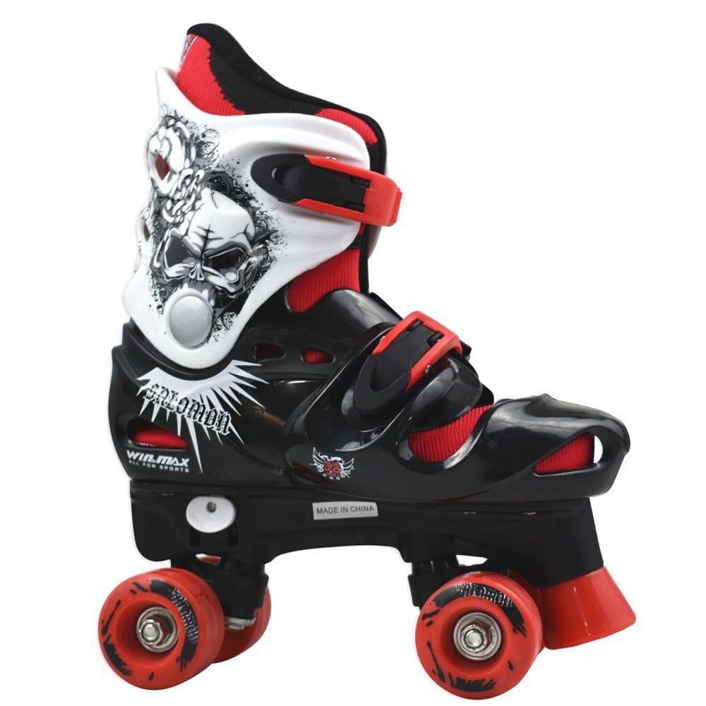 Patins 4 Rodas Quad Ajustável Winmax - Tamanho M (33 a 36) Chassi ...