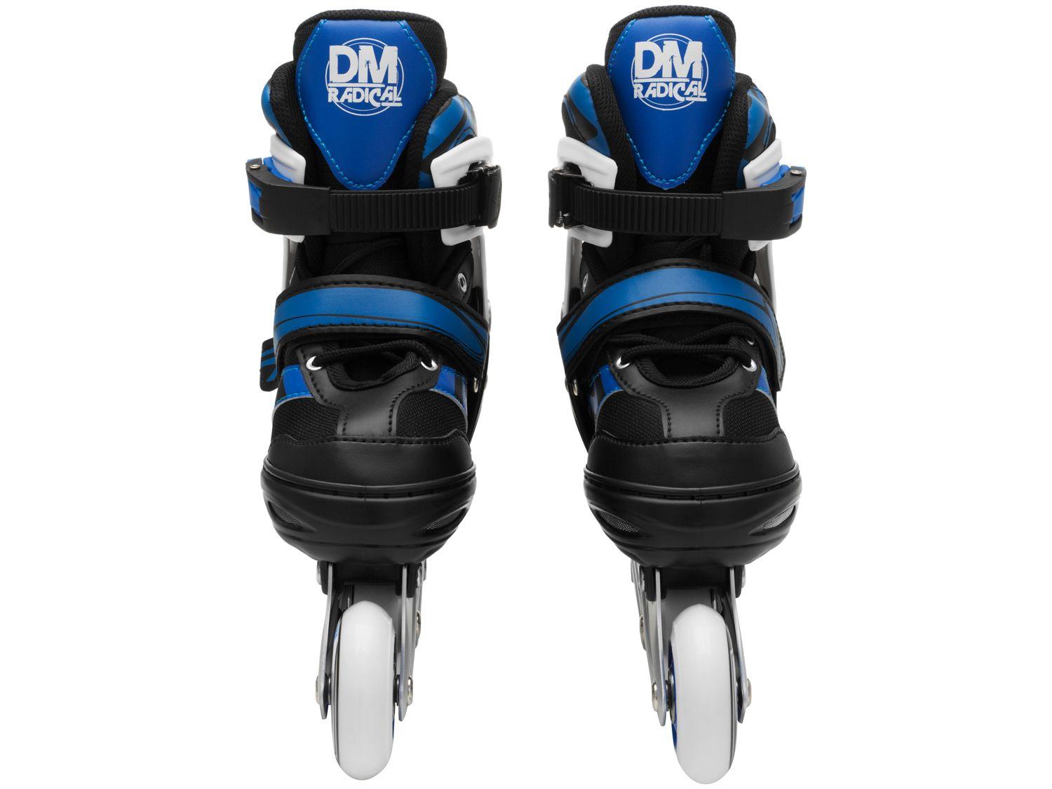 Patins In Line Infantil DM Radical Azul e Preto