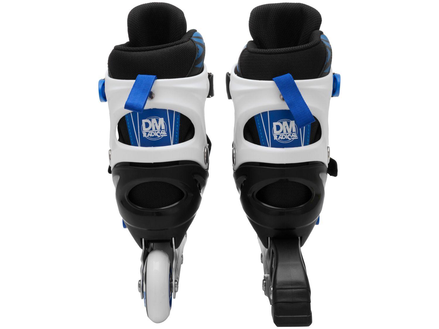 Patins In Line Infantil DM Radical Azul e Preto