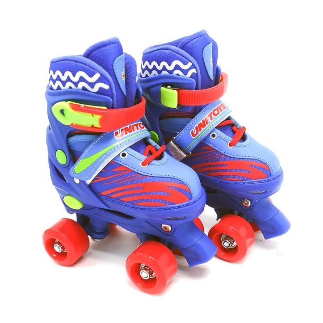 Patins Quad Kit Azul Turma da Aventura - Ajustável 34 a 37 - Unitoys ...