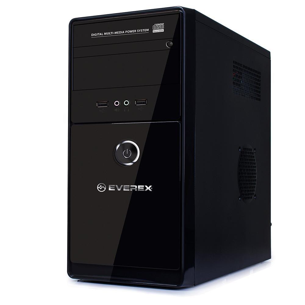 PC Desktop Everex Intel Dual Core 2GB 1TB DVD HDMI Windows 10 Pro Preto ...